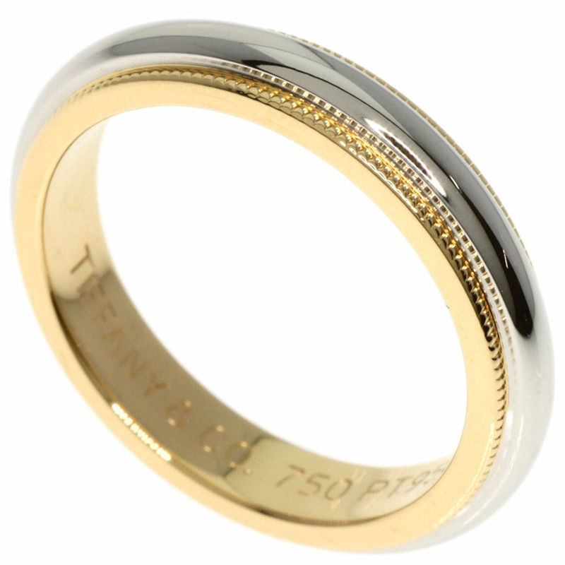 Tiffany & Co. Milgrain 戒指，18K 黃金，PT950，女士，TIFFANY｜PopChill 拍拍圈