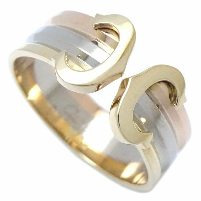 CARTIER 2C 戒指 #50 K18 三色金 293030｜PopChill 拍拍圈