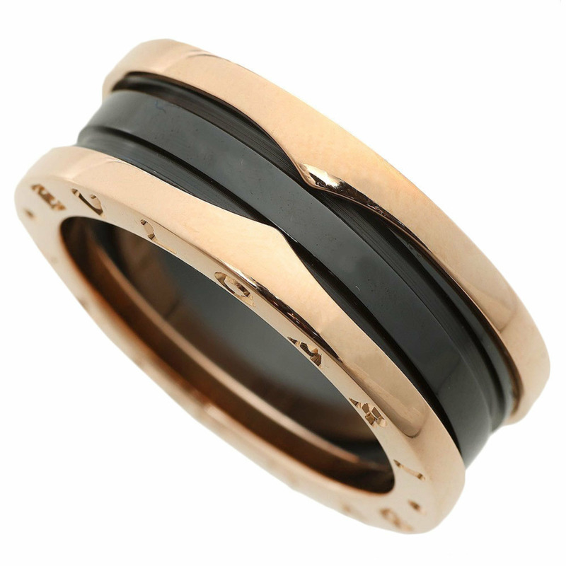 BVLGARI B-ZERO1 B-Zero One 戒指 2 附 AN855962 K18PG 黑陶瓷 #57 約。 16 號｜PopChill 拍拍圈