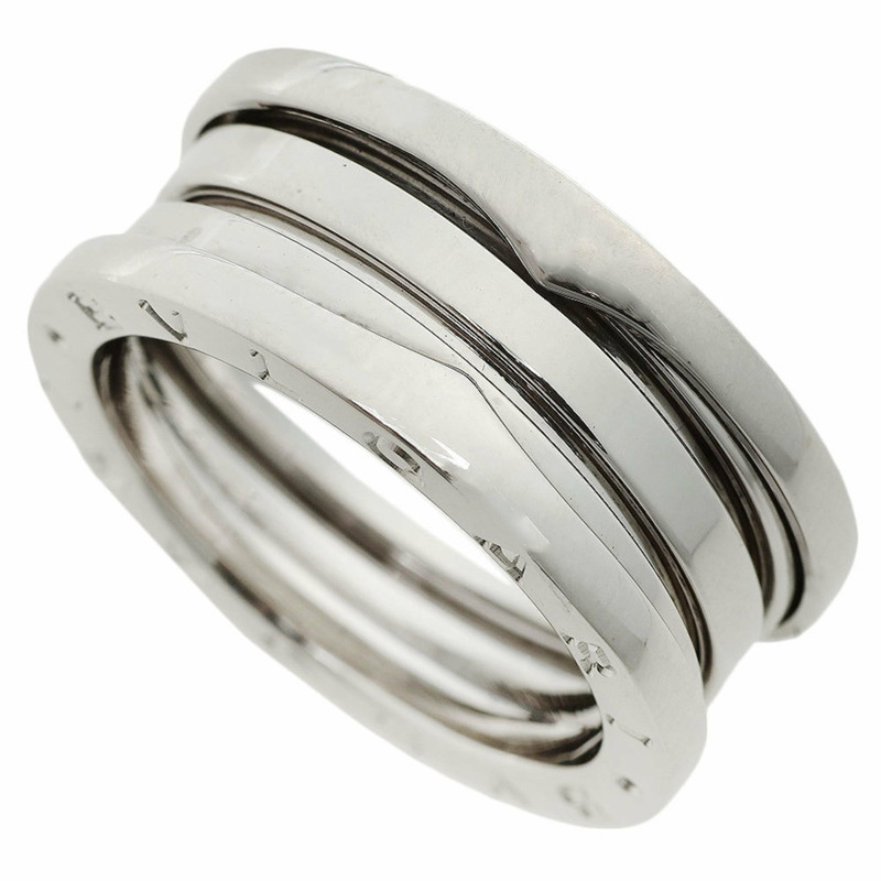 BVLGARI B-ZERO1 B-Zero One 戒指 3 環 K18WG 白金 #54 約。尺寸 13.5｜PopChill 拍拍圈