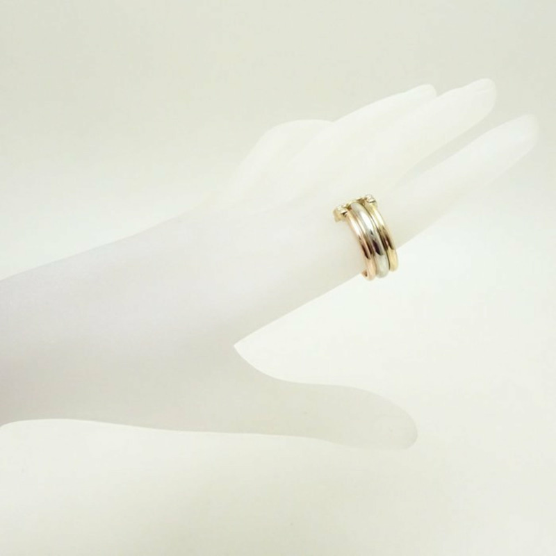 CARTIER 2C 戒指 鑽石 #54 K18 三色金 293089｜PopChill 拍拍圈