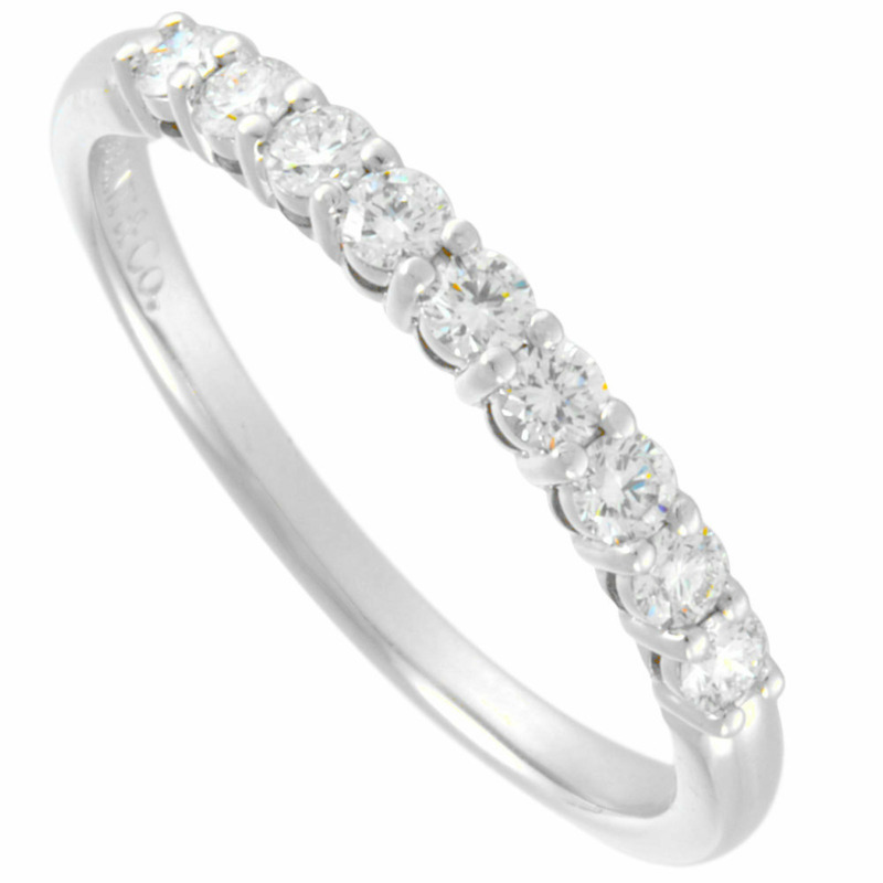 Tiffany & Co. Forever Band 戒指，鑽石，尺寸 12.5，Pt950，寬度 2 毫米，半圓環，女士｜PopChill 拍拍圈