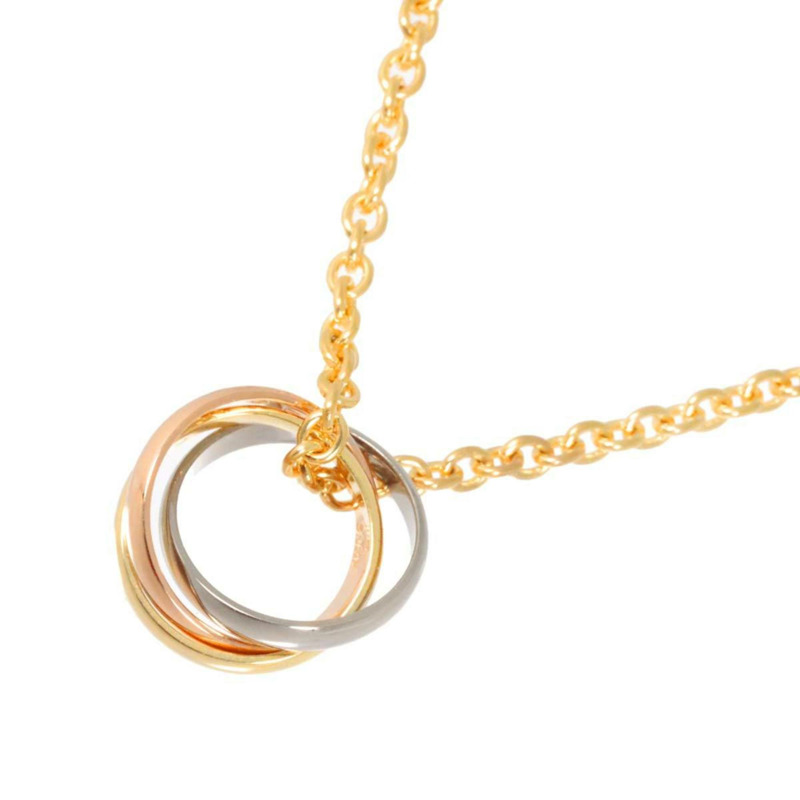 卡地亞 Trinity 項鍊 43 公分 K18 YG WG PG 750 三色｜PopChill 拍拍圈