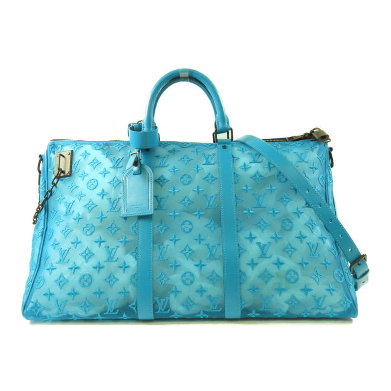 LOUIS VUITTON Monogram Mesh Keepall Triangle Bandouliere 50手挽肩背兩用袋 ...