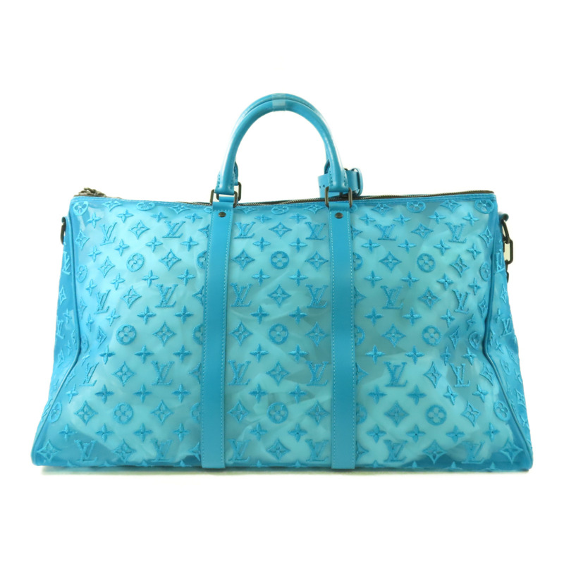 LOUIS VUITTON Monogram Mesh Keepall Triangle Bandouliere 50手挽肩背兩用袋 ...