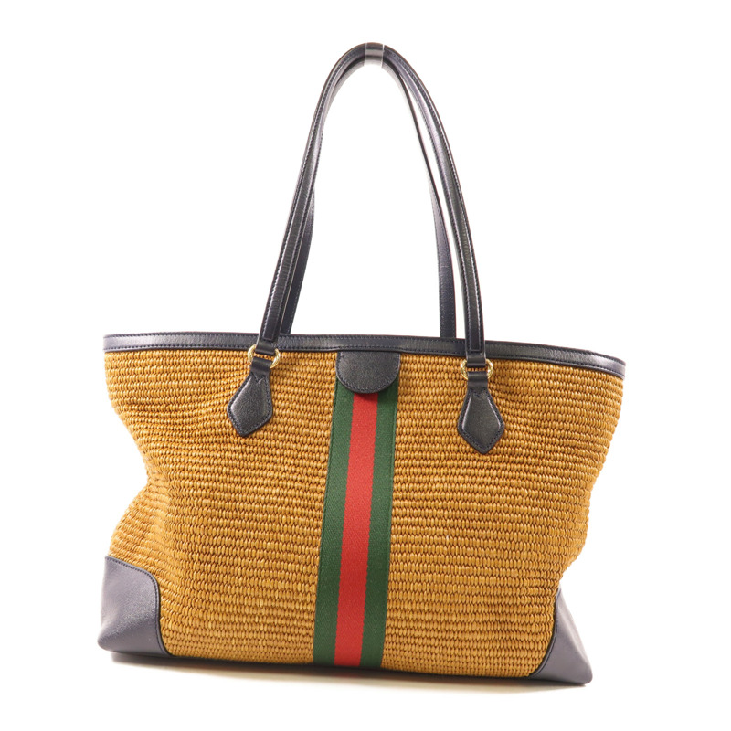 GUCCI Raffia Ophidia GG金扣肩背袋｜PopChill 拍拍圈