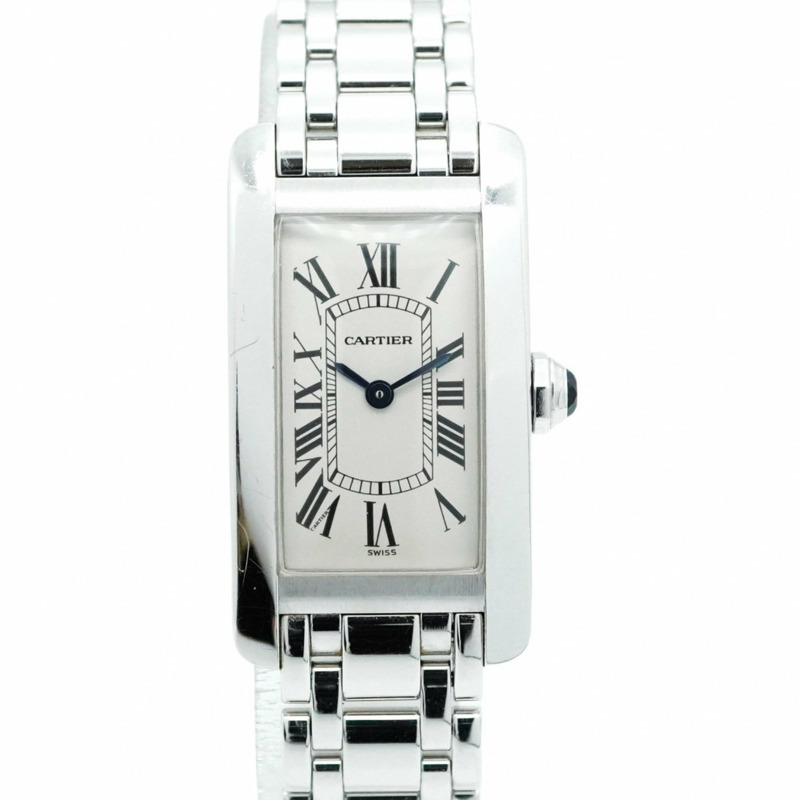 卡地亞 Tank Americaine 1713 白色錶盤女錶｜PopChill 拍拍圈