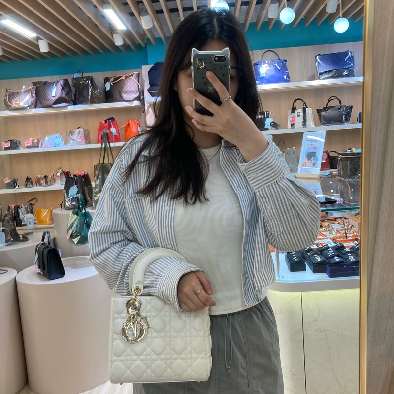 MS0256 迪奧小號Lady Dior白色羊皮｜PopChill 拍拍圈