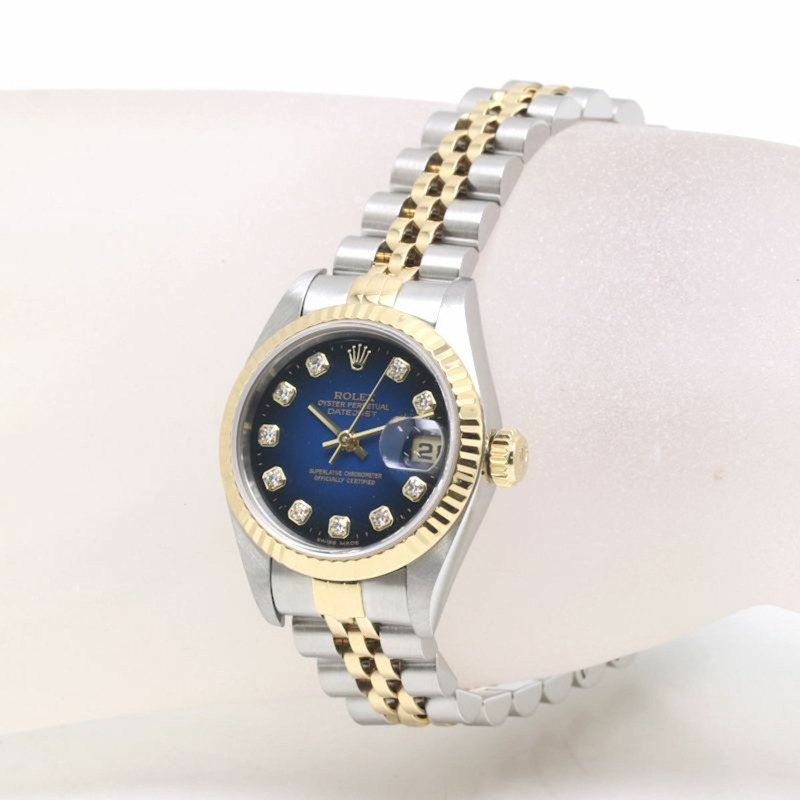 ROLEX 勞力士 Datejust 10P 鑽石 79173G K18黃金 x 不鏽鋼 女士腕錶 39928 手錶｜PopChill 拍拍圈