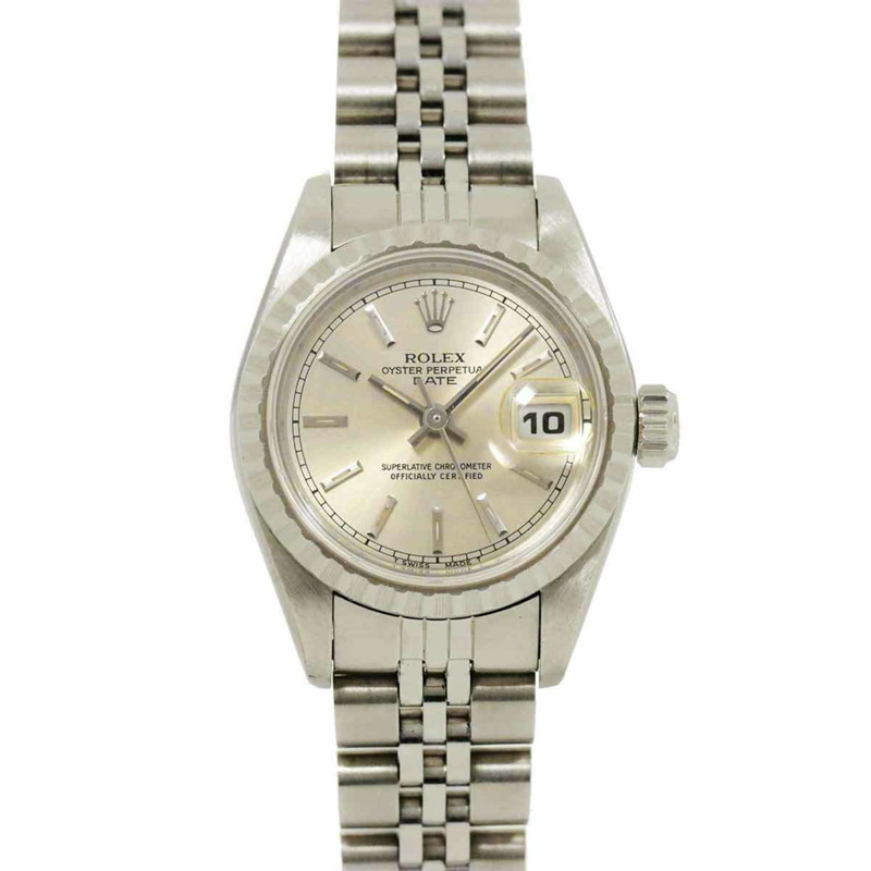 Rolex ROLEX Oyster Perpetual Date 69240 W 系列女士腕錶 銀色 自動上鍊｜PopChill 拍拍圈