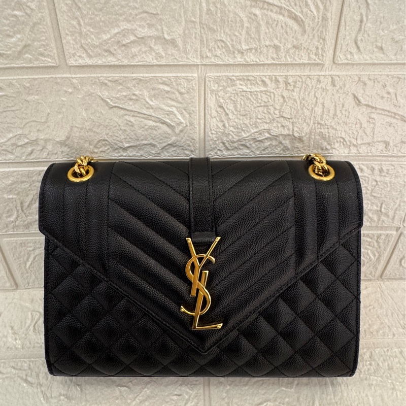 YSL黑荔枝菱格/山型鏈包｜PopChill 拍拍圈