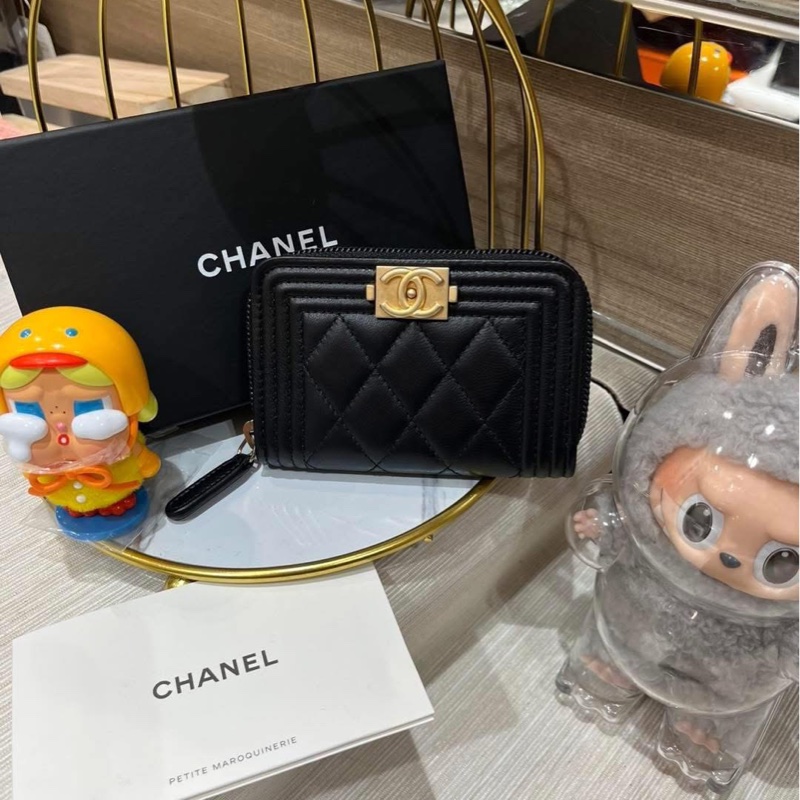 Chanel card holder BOY ZIP 黑金｜PopChill 拍拍圈