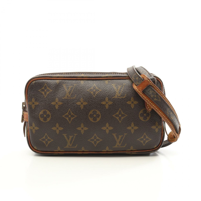 LOUIS VUITTON MarlyBandouliereMonogram 單肩包 M51828 PVC 塗層帆布皮革棕色二手女士包｜PopChill 拍拍圈