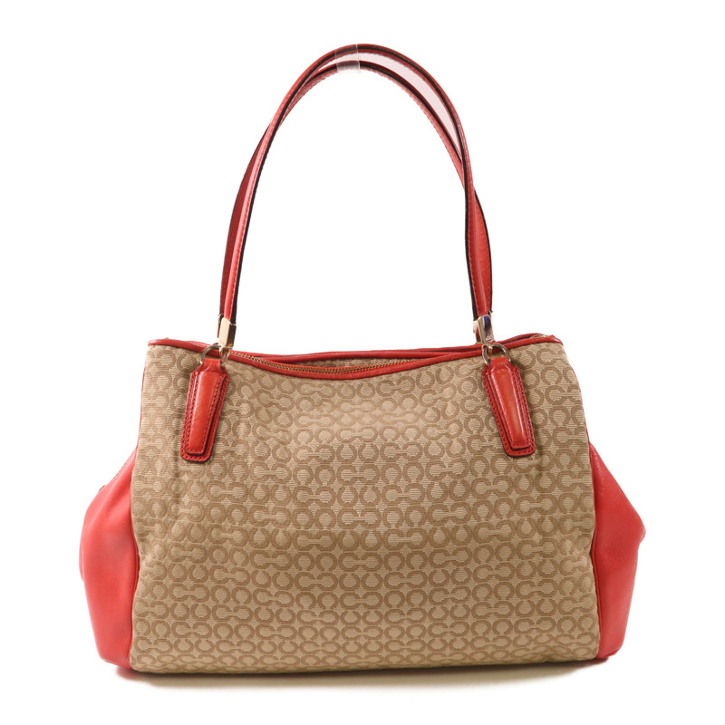 COACH 帆布/皮革Shoulder Bag金扣肩背袋｜PopChill 拍拍圈