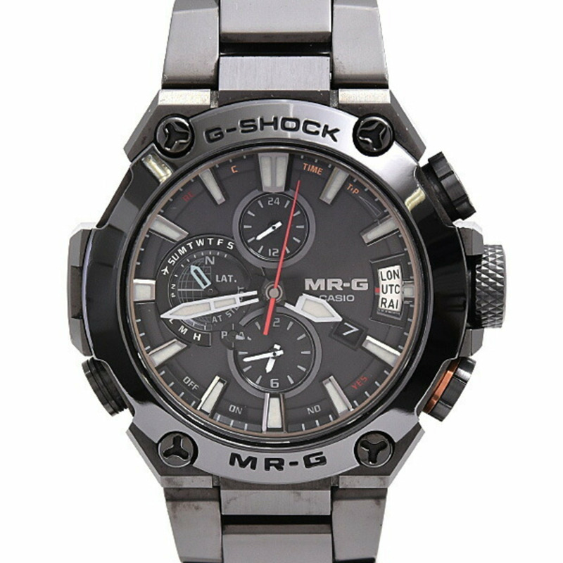 卡西歐男錶G-SHOCK MR-G黑色手機鏈太陽能鈦金屬TI CASIO MRG-G2000CB-1AJR｜PopChill 拍拍圈