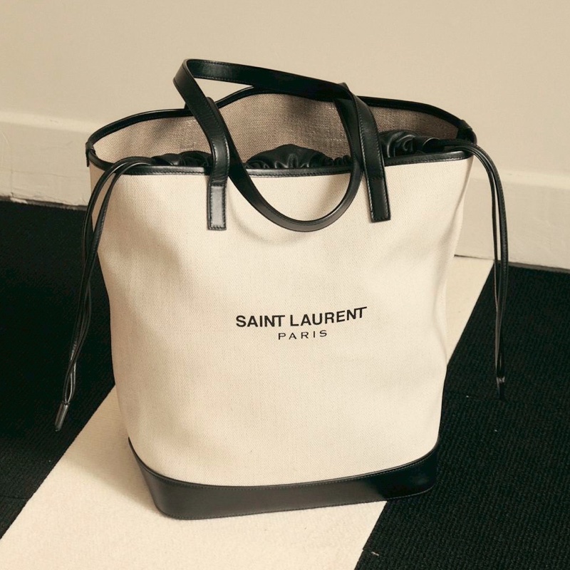 YSL 聖羅蘭帆布水桶包 肩背包 （兩用）｜PopChill 拍拍圈