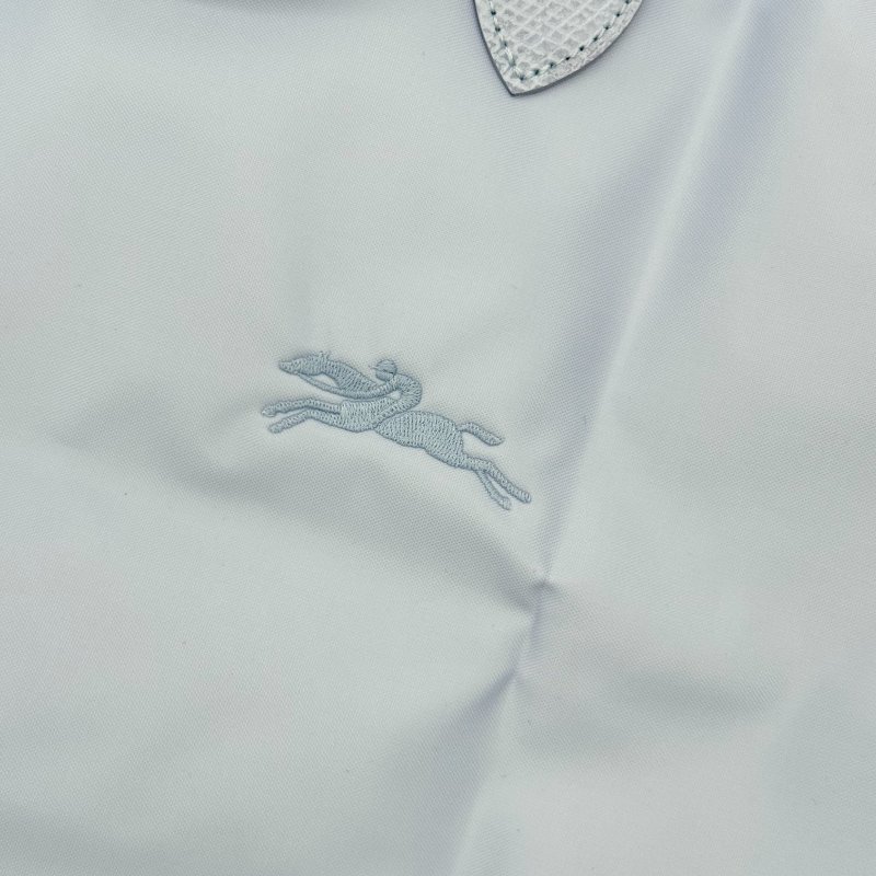 (全新品) LONGCHAMP 瓏驤 LE PLIAGE 小馬 長把 Baby Blue 淺藍色 尼龍 手提包｜PopChill 拍拍圈
