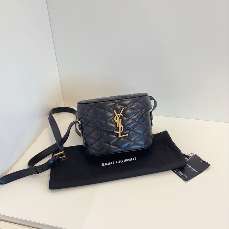 【98新🆕 】YSL 黑金 JUNE BOX 盒子包斜挎包 單肩包｜PopChill 拍拍圈